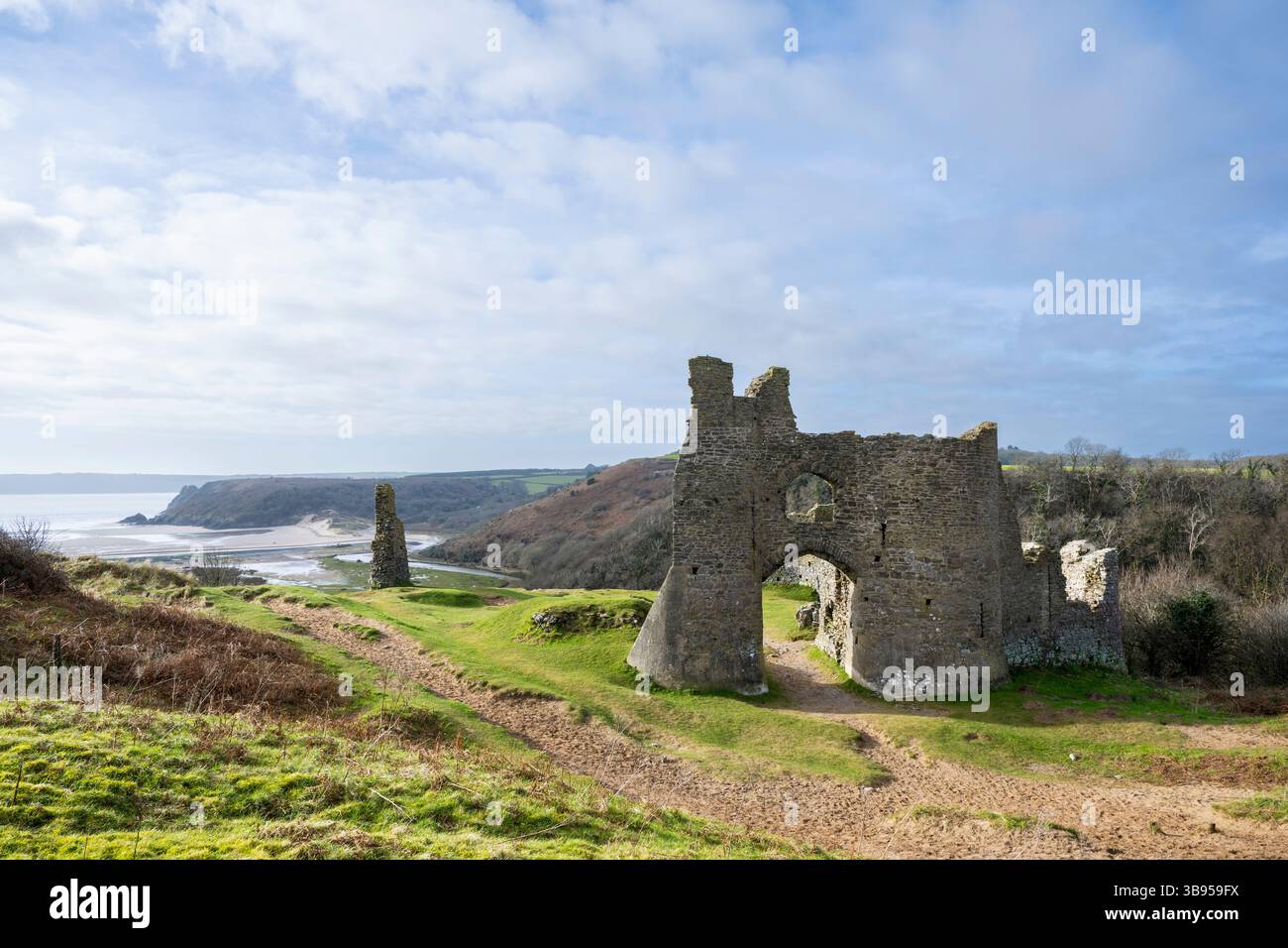 Pennard Castle, Gower Peninsula, Wales Stock Photo - Alamy
