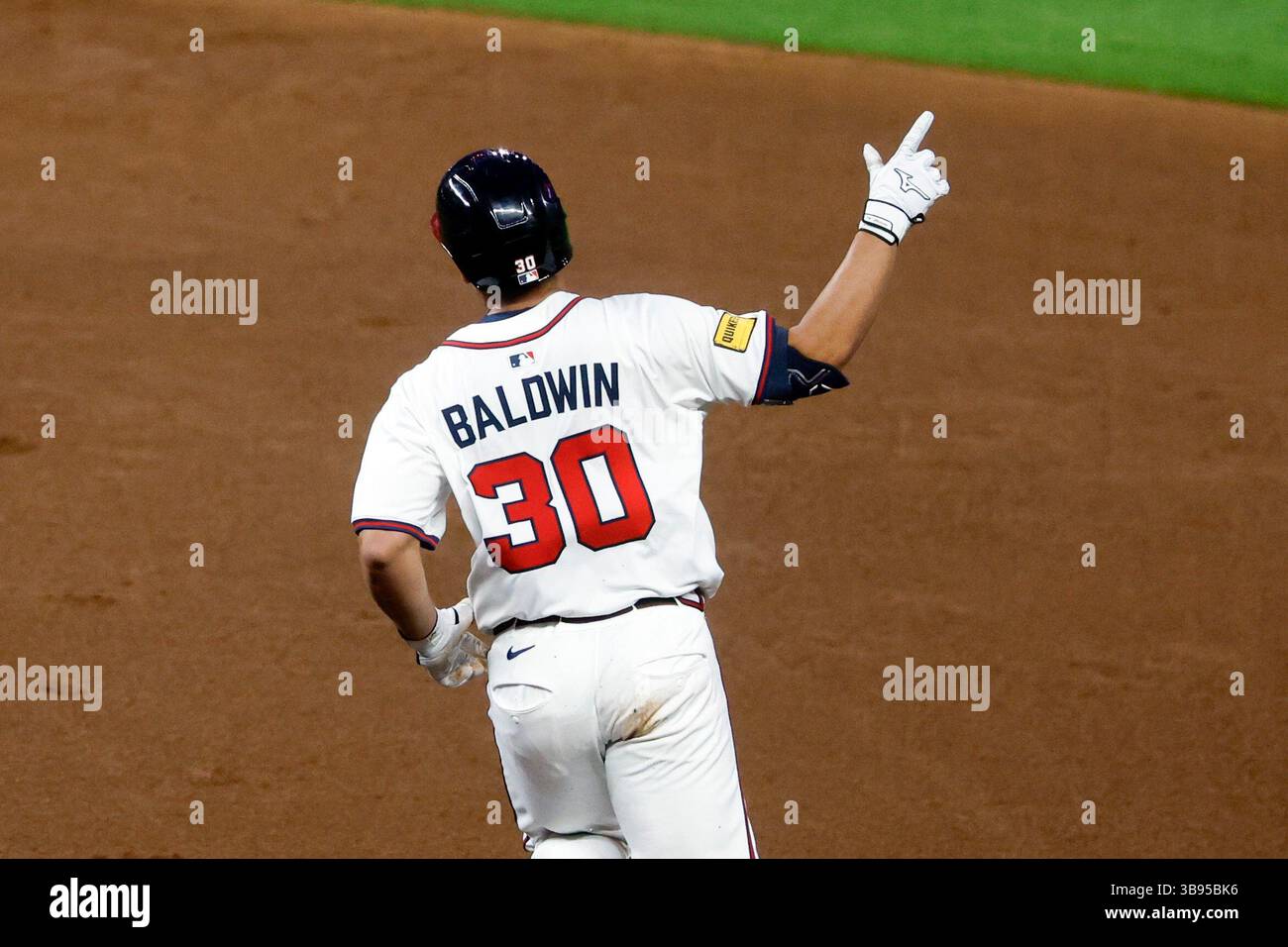 Atlanta Braves' Drake Baldwin celebrates after hitting a home run ...