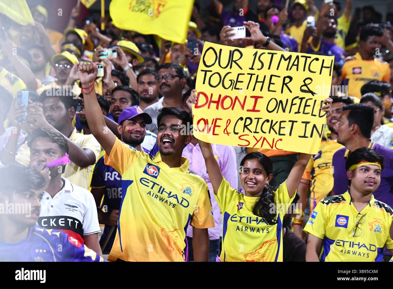 May 8, 2025, Kolkata, West Bengal, India: Fans from both the Chennai ...