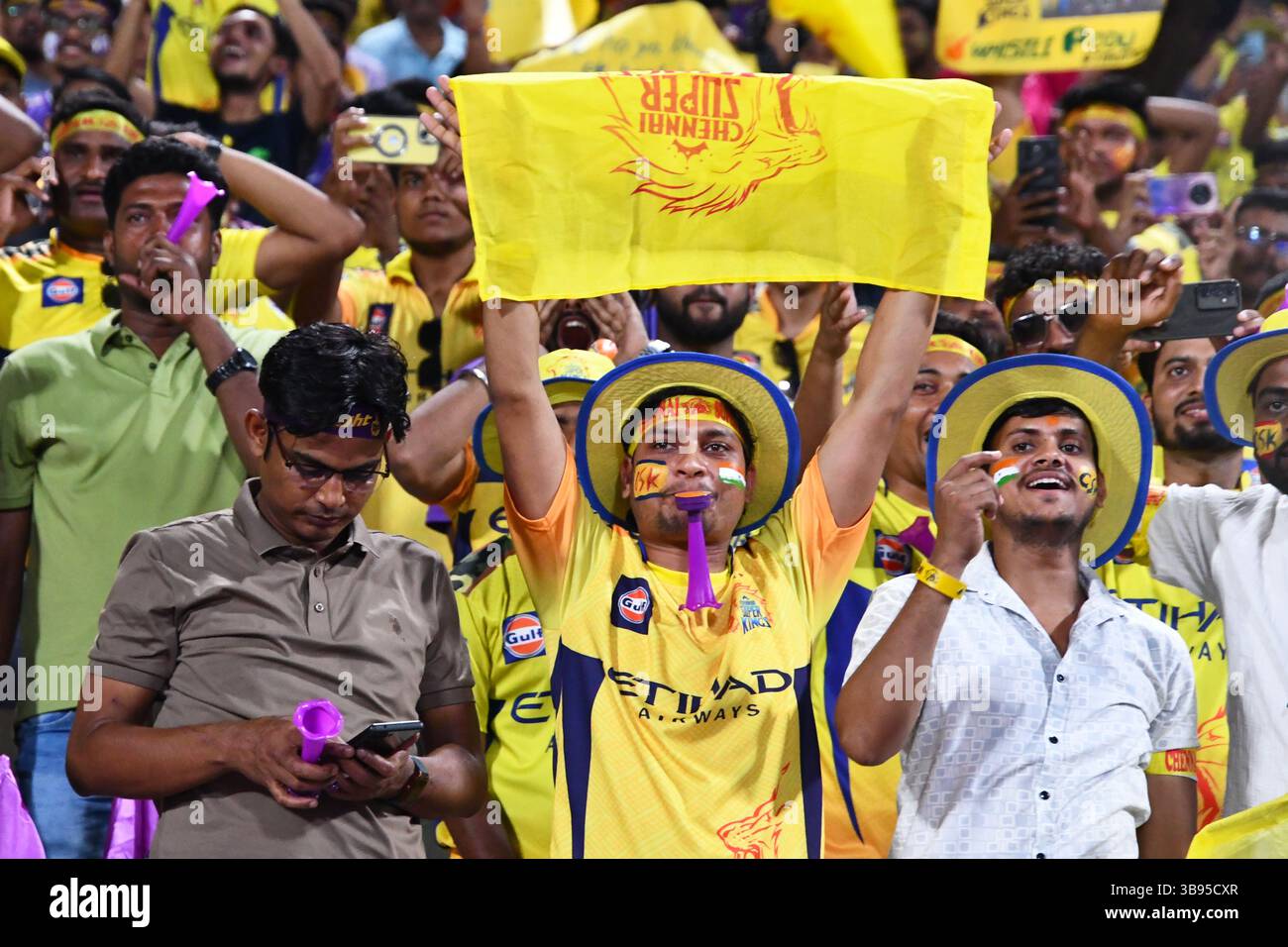 May 8, 2025, Kolkata, West Bengal, India: Fans from both the Chennai ...