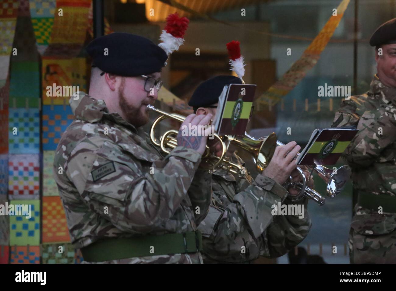 Veterans, Band of the Royal Regiment of Fusiliers and members of the ...