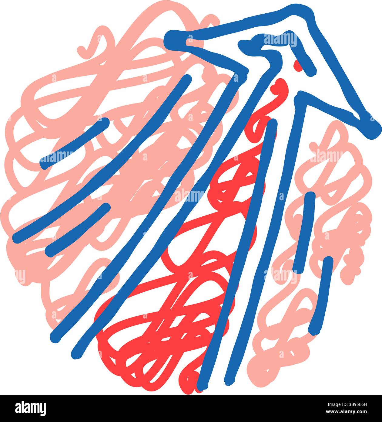 arrow pointing upward progress icon doodle illustration Stock Vector ...