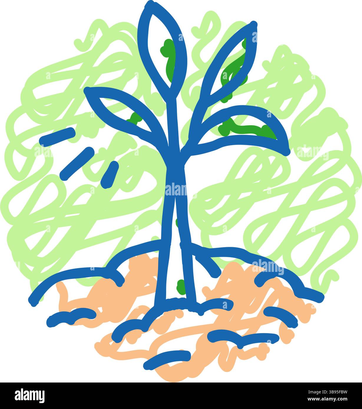 growing plant progress icon doodle illustration Stock Vector Image ...