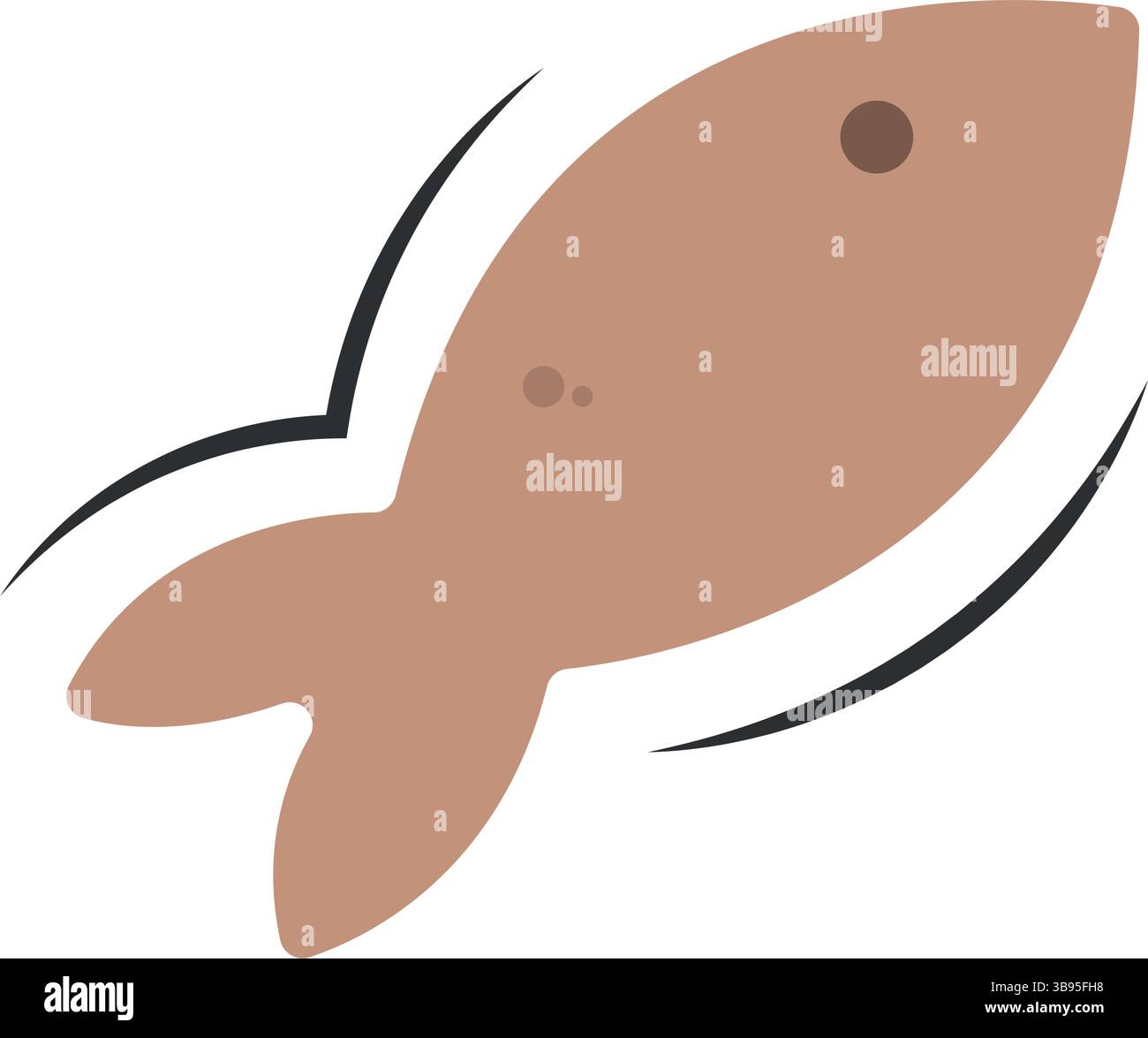 Brown fish cartoon. Vector illustration Stock Vector Image & Art - Alamy