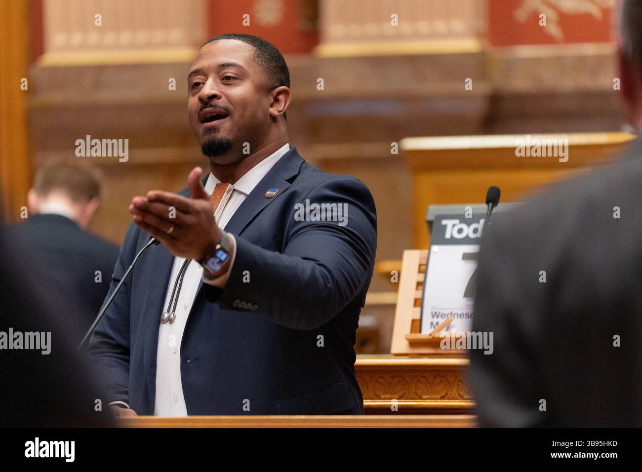 Denver, Colorado, USA. 7th May, 2025. Senate President James Coleman, D ...