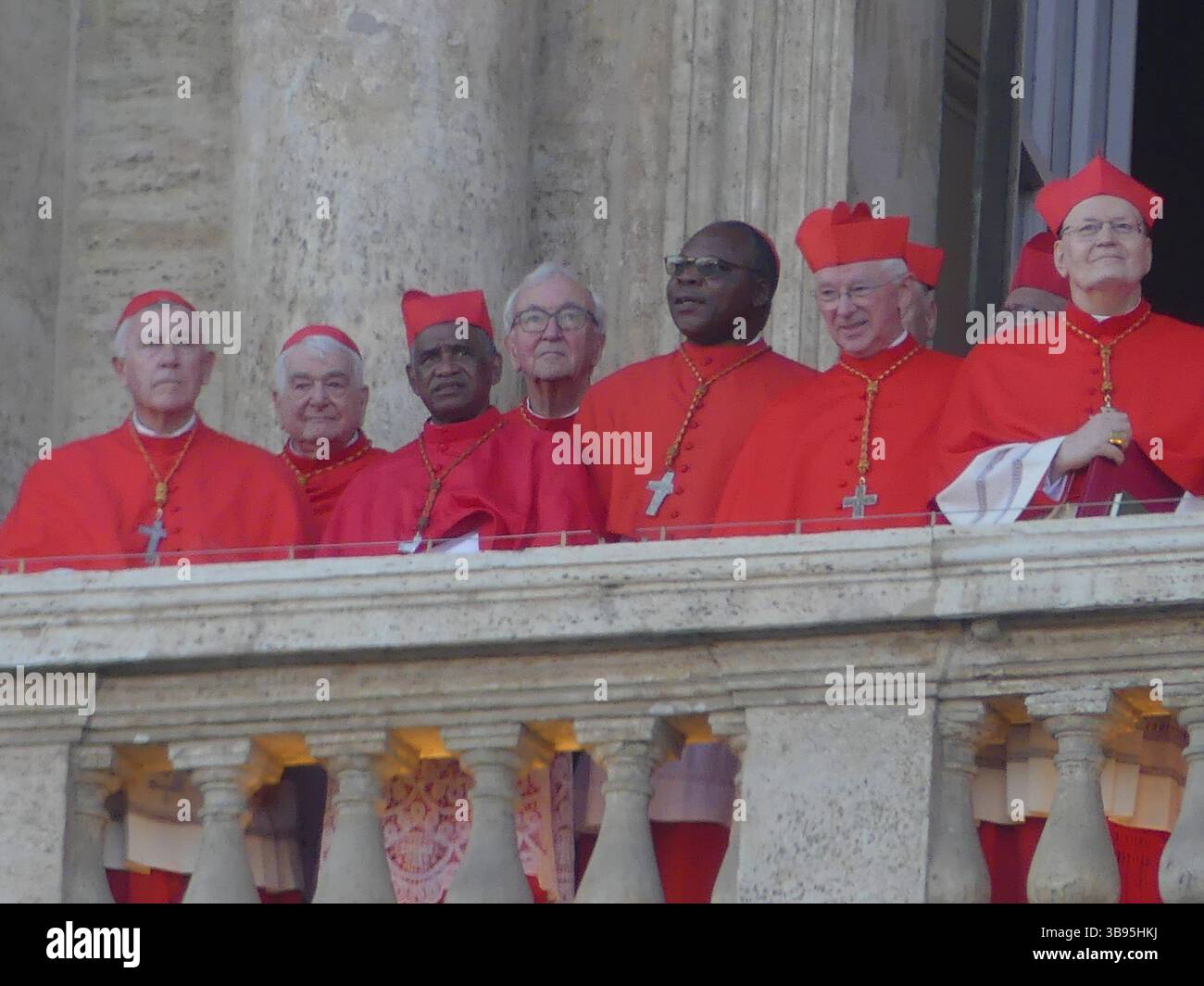 May 8, 2025, %G: (int) white smoke seen as cardinal robert francis ...