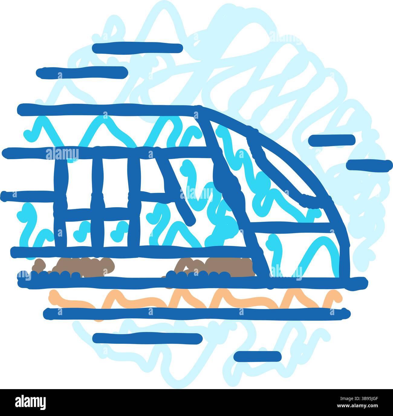 spiral staircase progress icon doodle illustration Stock Vector Image ...