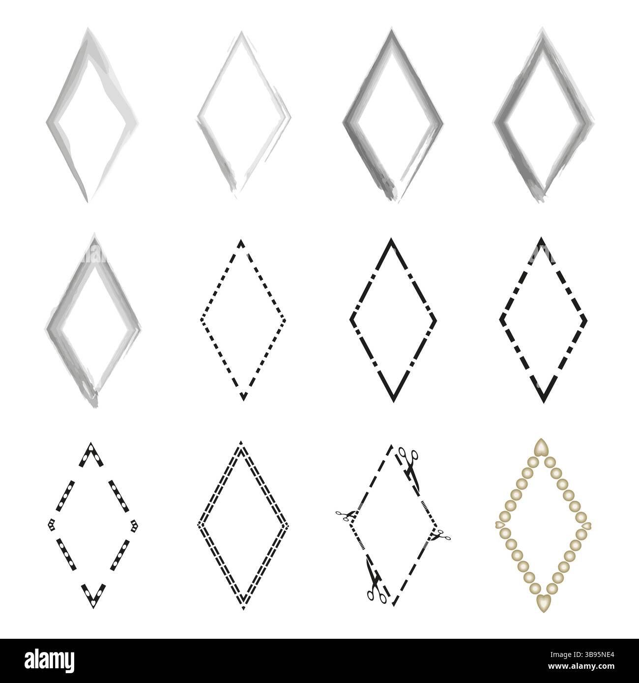 Decorative triangle frame. Colorful border ornament. Geometric triangle ...