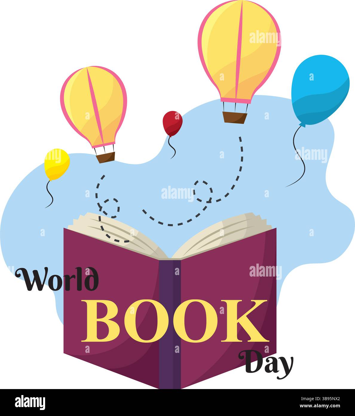 Hot air balloon books. Vector illustration Stock Vector Image & Art - Alamy