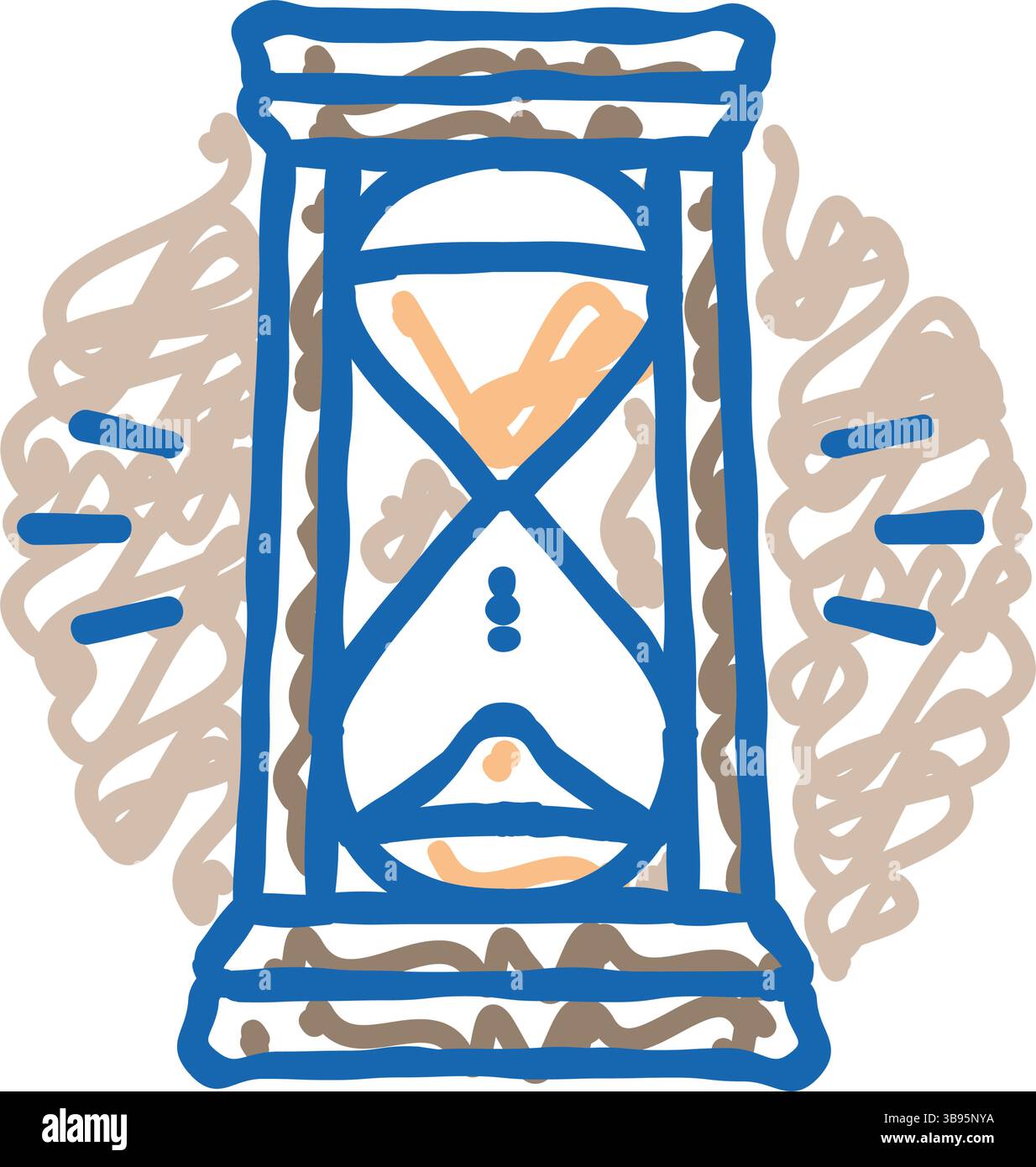 hourglass progress icon doodle illustration Stock Vector Image & Art ...