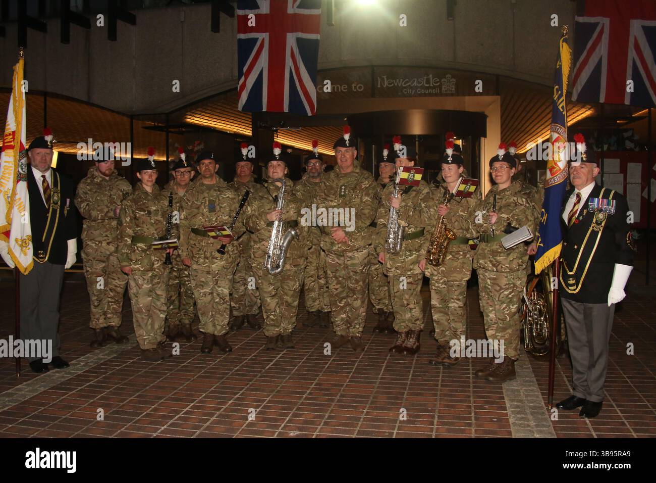 Veterans, Band of the Royal Regiment of Fusiliers and members of the ...
