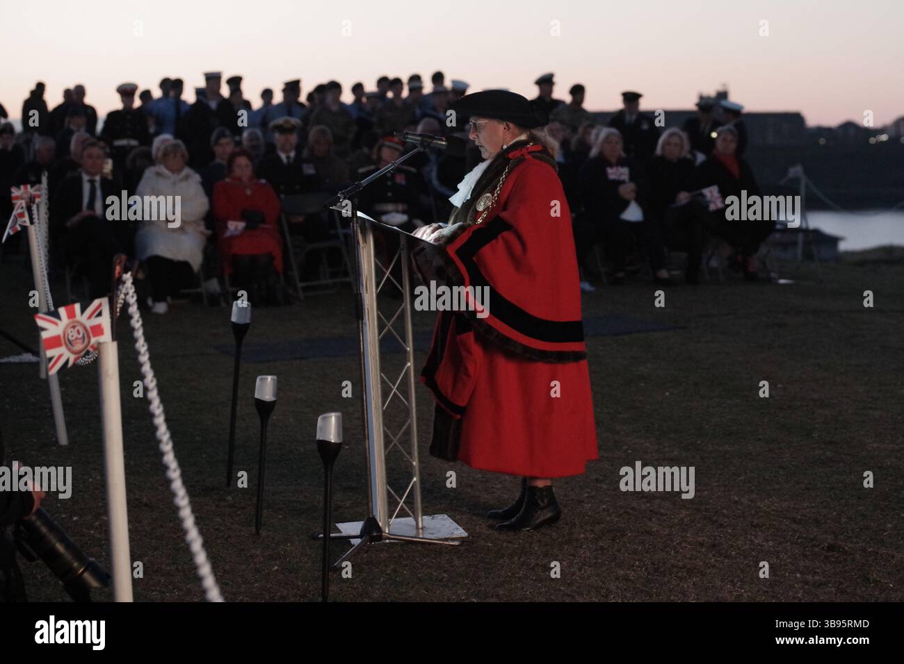 South Shields, England, 8 May 2025. The Mayor of South Tyneside ...