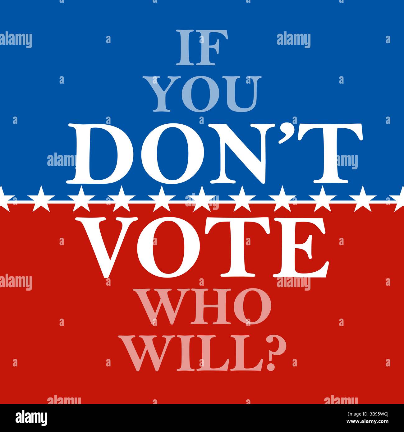 Square graphic in red white and blue of the United States of America ...