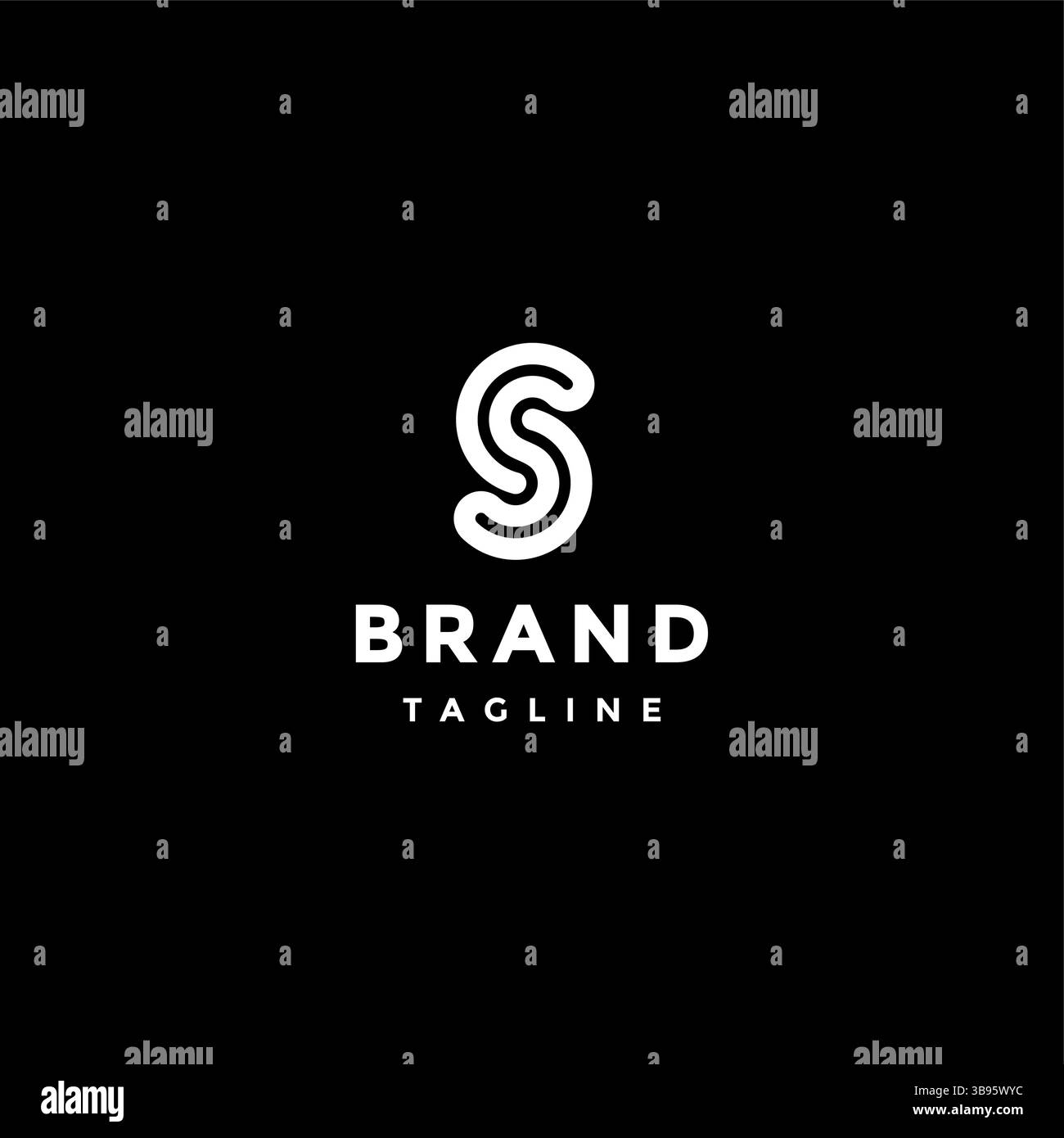 Continuous Initial Letter S Line Logo Design. Simple Initial Letter S ...