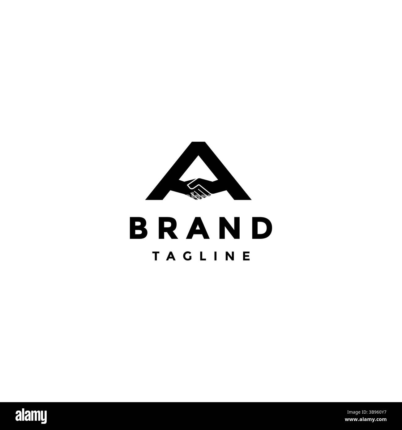 Simple Letter A Deal Logo Design. Simple Letter A Shaking Hands Logo ...