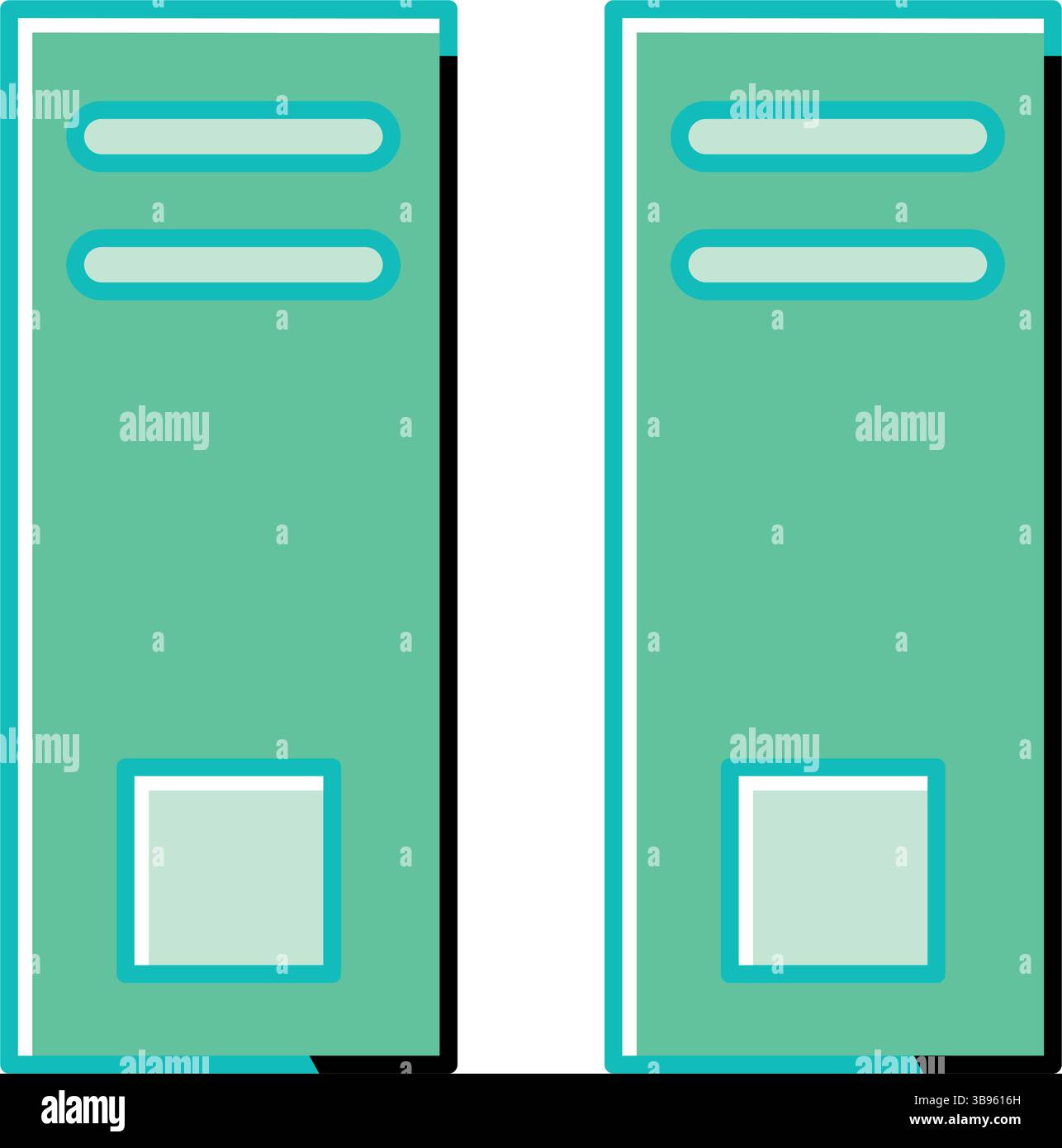 Green archive folder pair. Vector illustration Stock Vector Image & Art ...