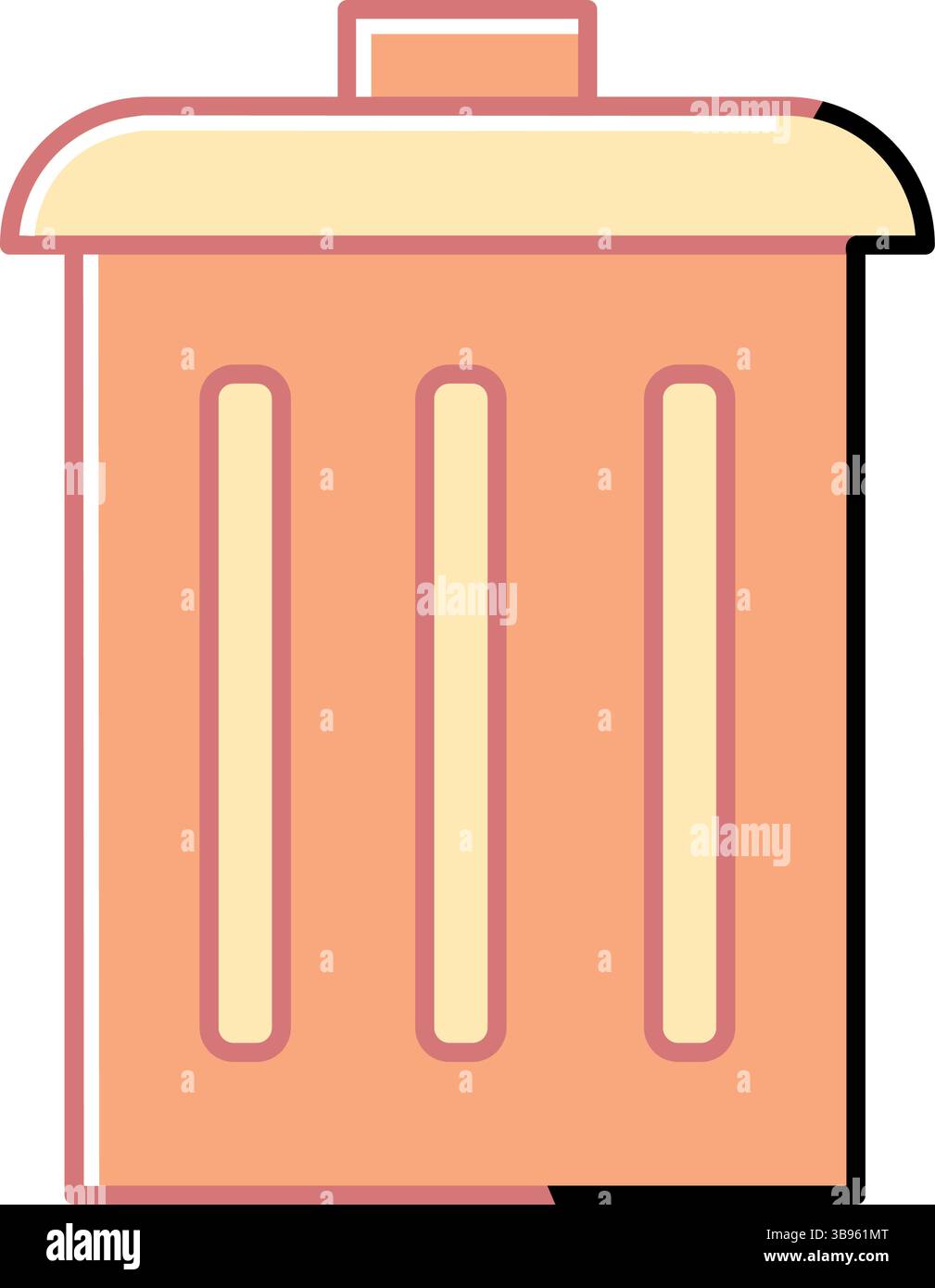 Orange trash bin design. Vector illustration Stock Vector Image & Art ...