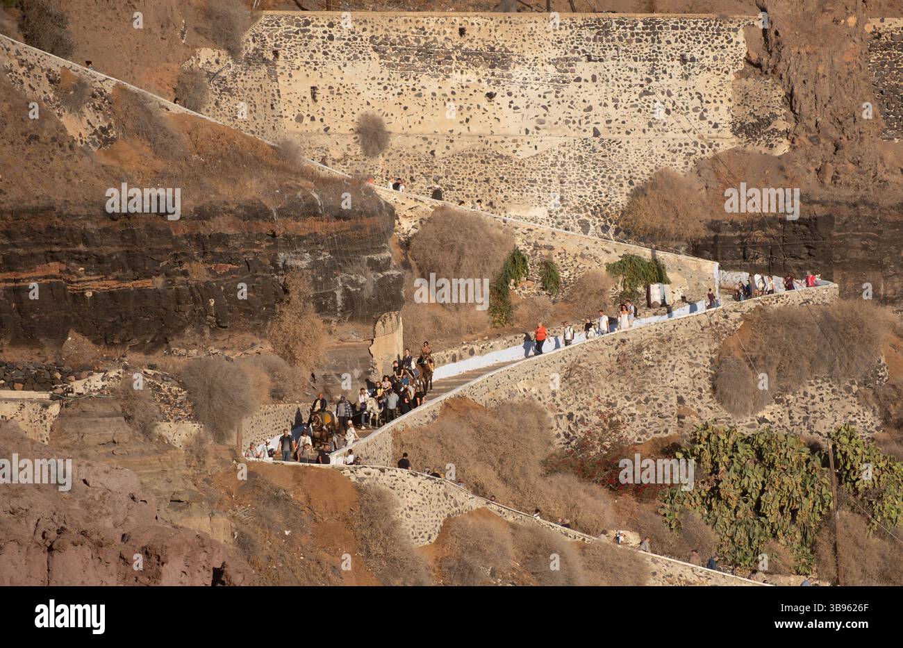 SANTORINI, GREECE - October 23, 2024: The Karavolades Stairs in ...