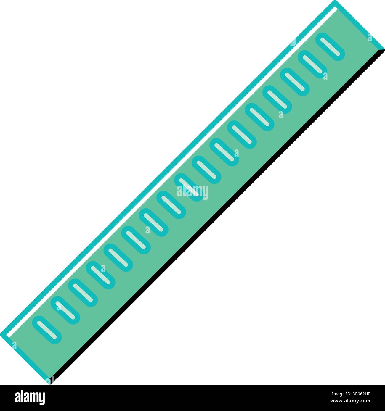 Green measurement ruler icon. Vector illustration Stock Vector Image ...