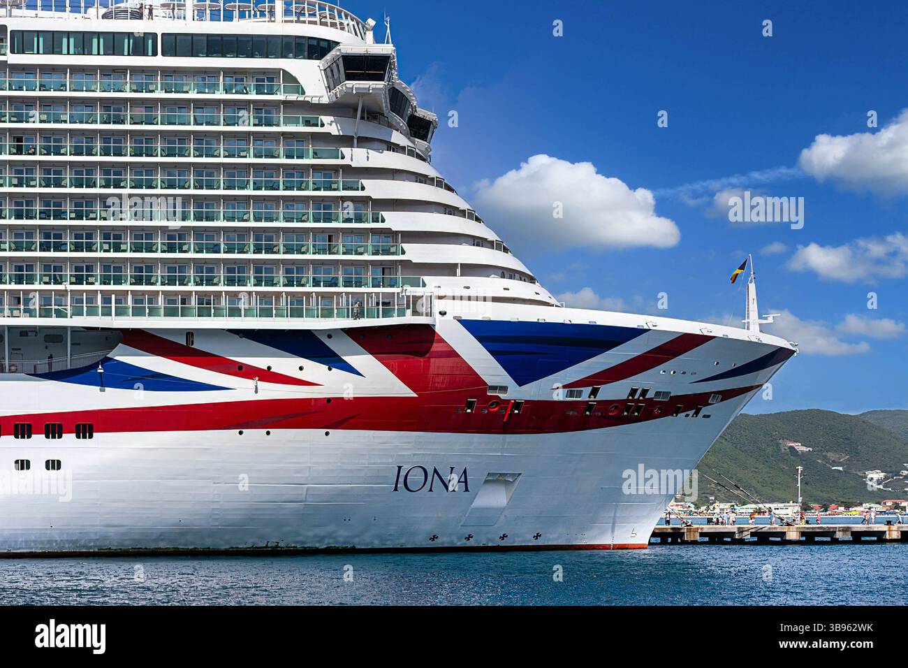 PHILIPSBURG, ST MAARTEN - Februrary 2, 2025: P and O Iona Cruise Ship ...