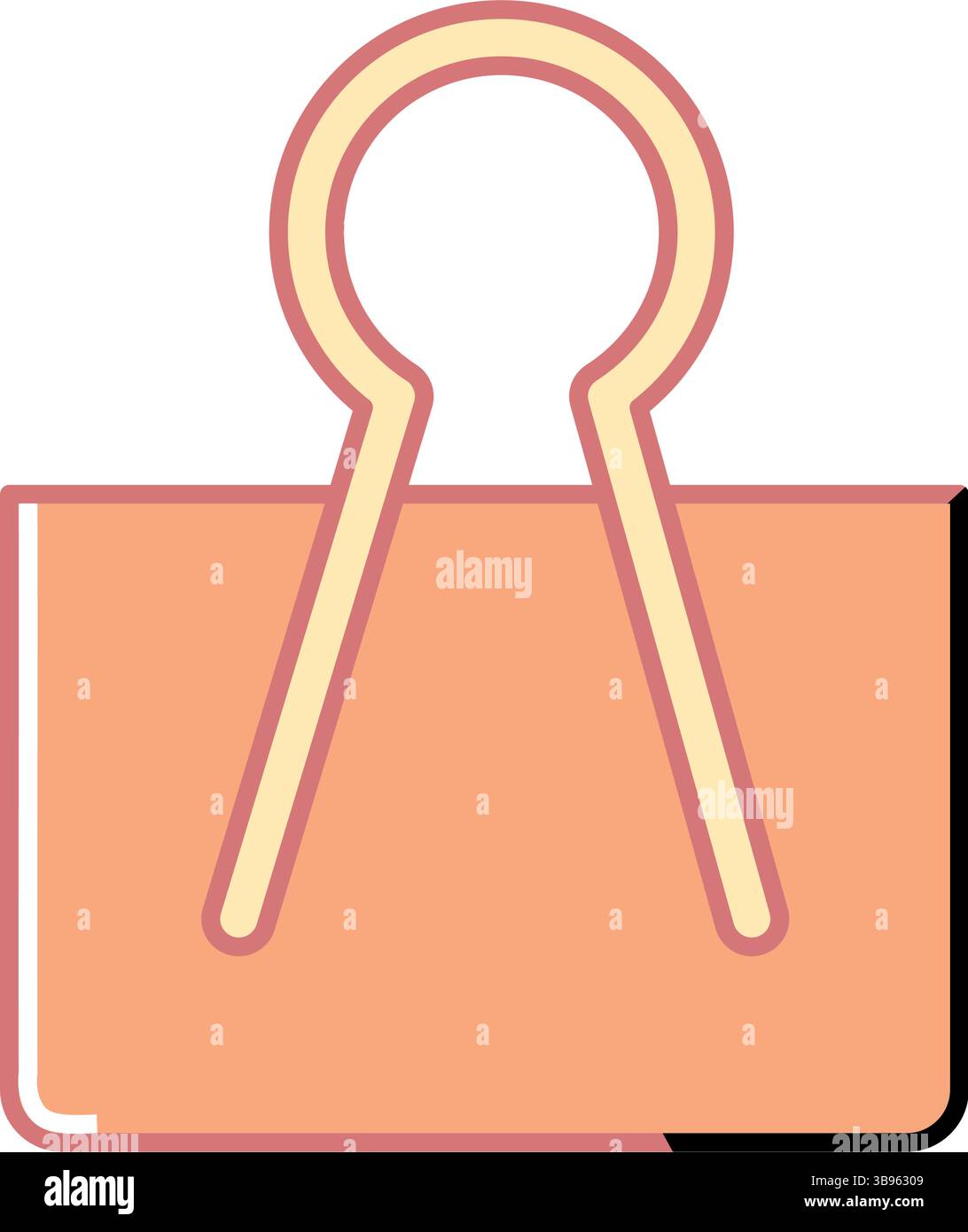 Orange binder clip icon. Vector illustration Stock Vector Image & Art ...