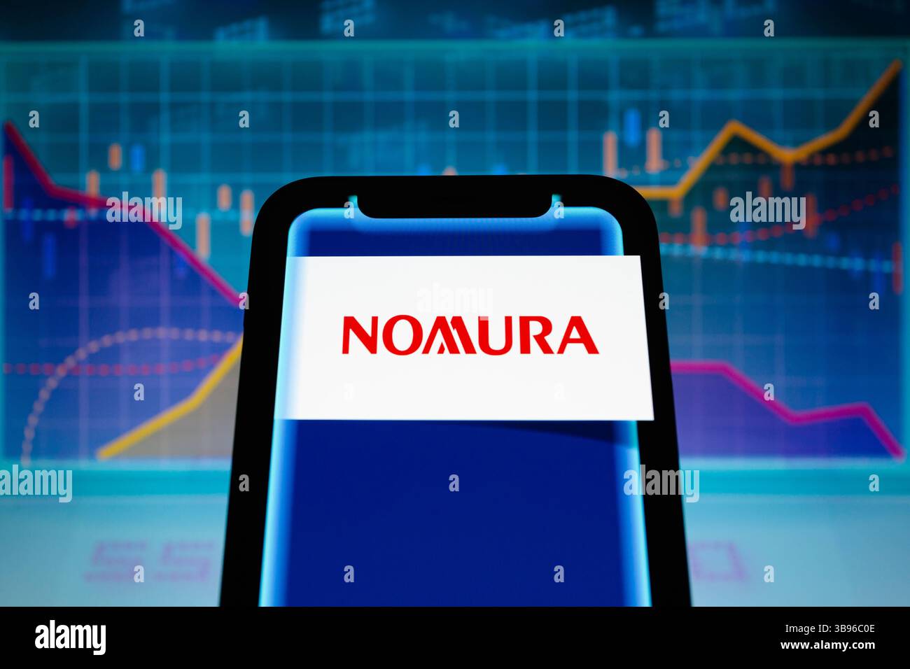 August 1, 2023, Asuncion, Paraguay: Logo of Nomura, a global financial ...
