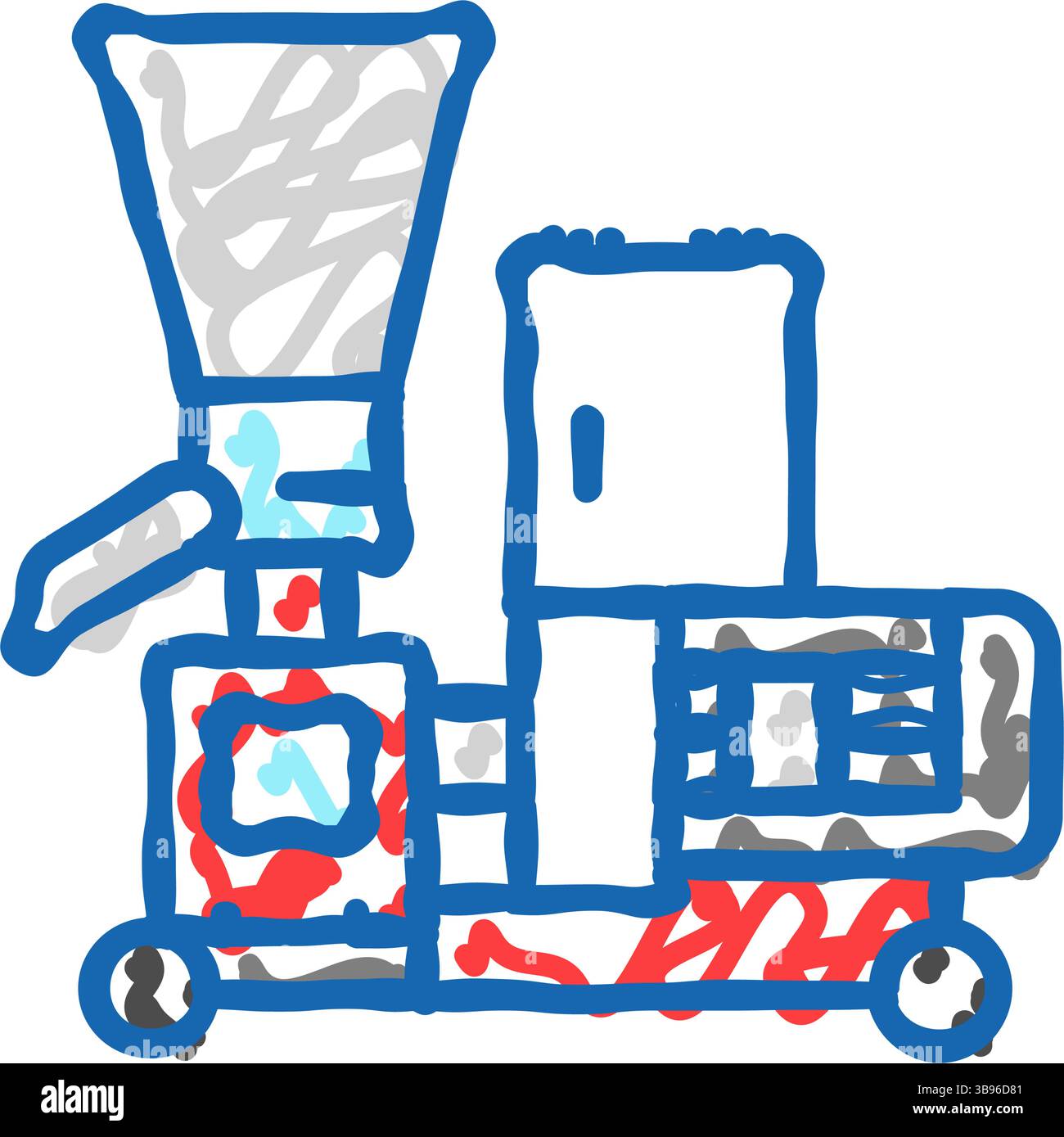 pellet mill wood pellets icon doodle illustration Stock Vector Image ...