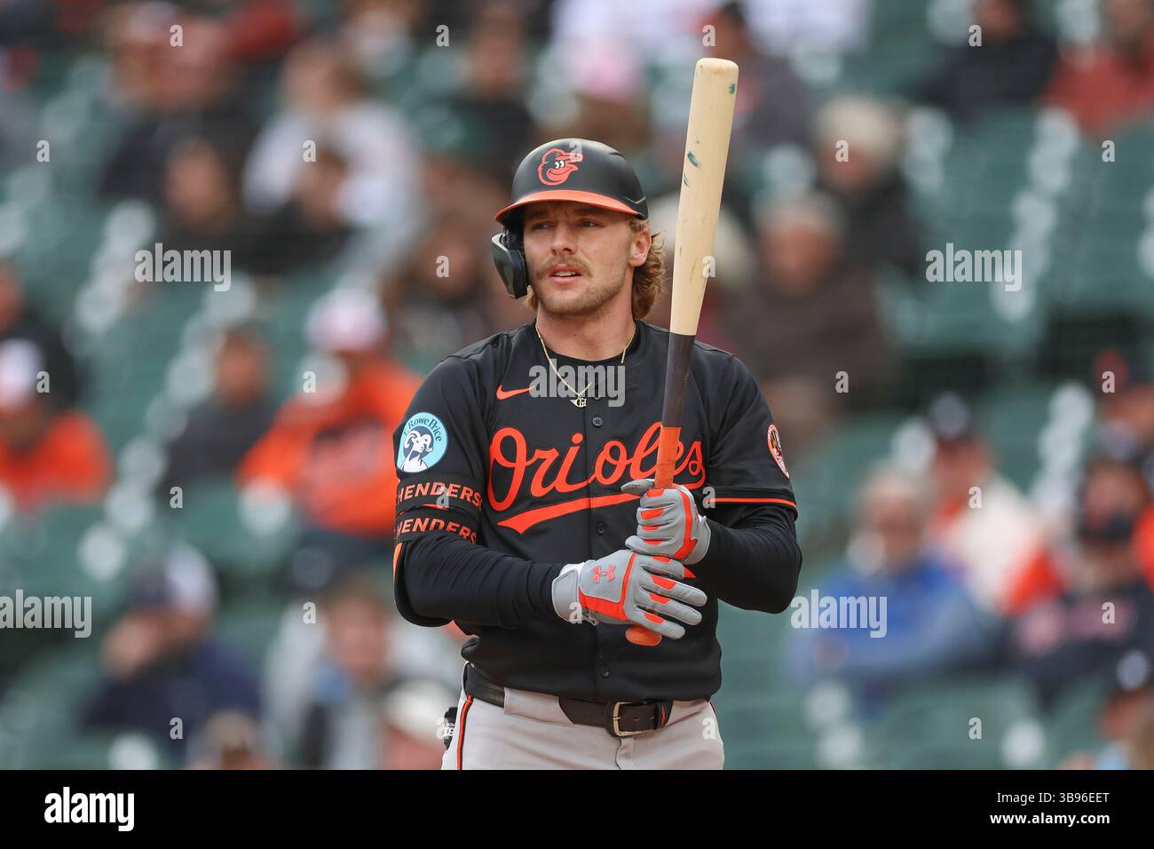 Gunnar Henderson #2 of the Baltimore Orioles stands in the batter’s box ...