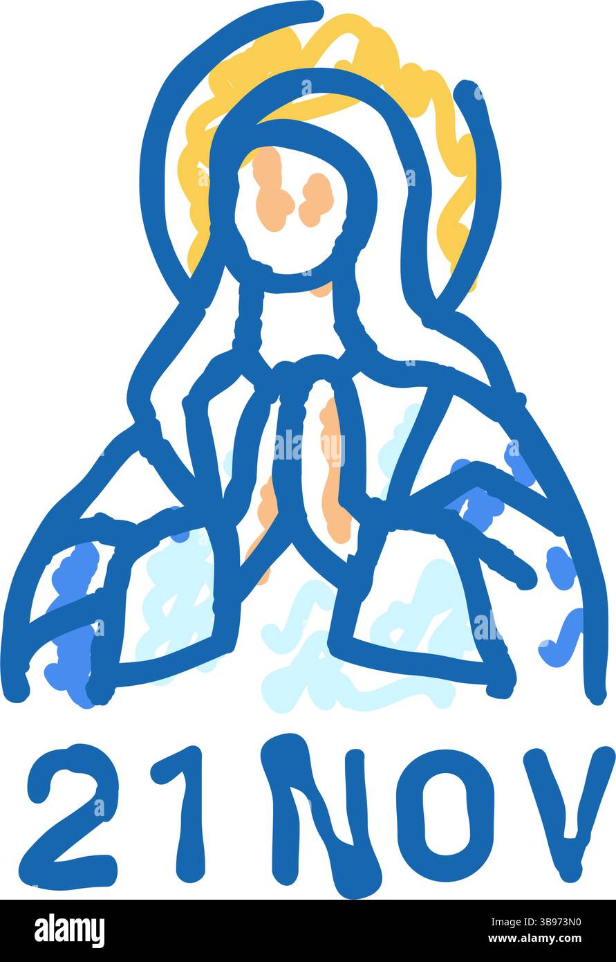 st john the baptist feast catholic holiday icon doodle illustration ...