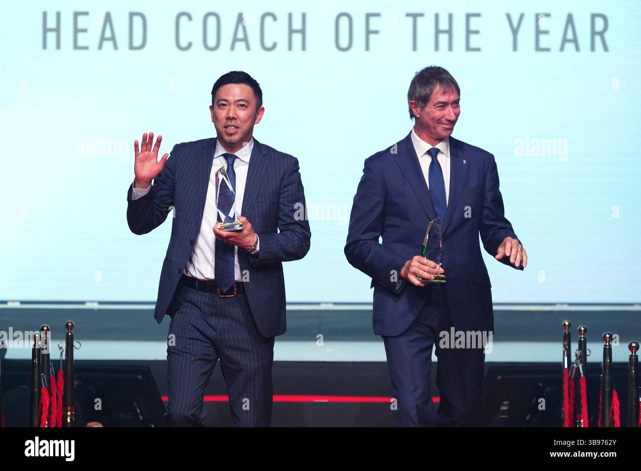 Tokyo, Japan. 8th May, 2025. (L-R) Daisuke Sakai (), Olivier Lecat ...