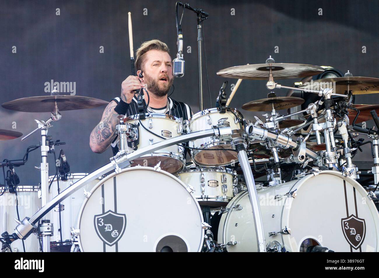 Neil Sanderson of Three Days Grace performs during Sonic Temple Art and ...