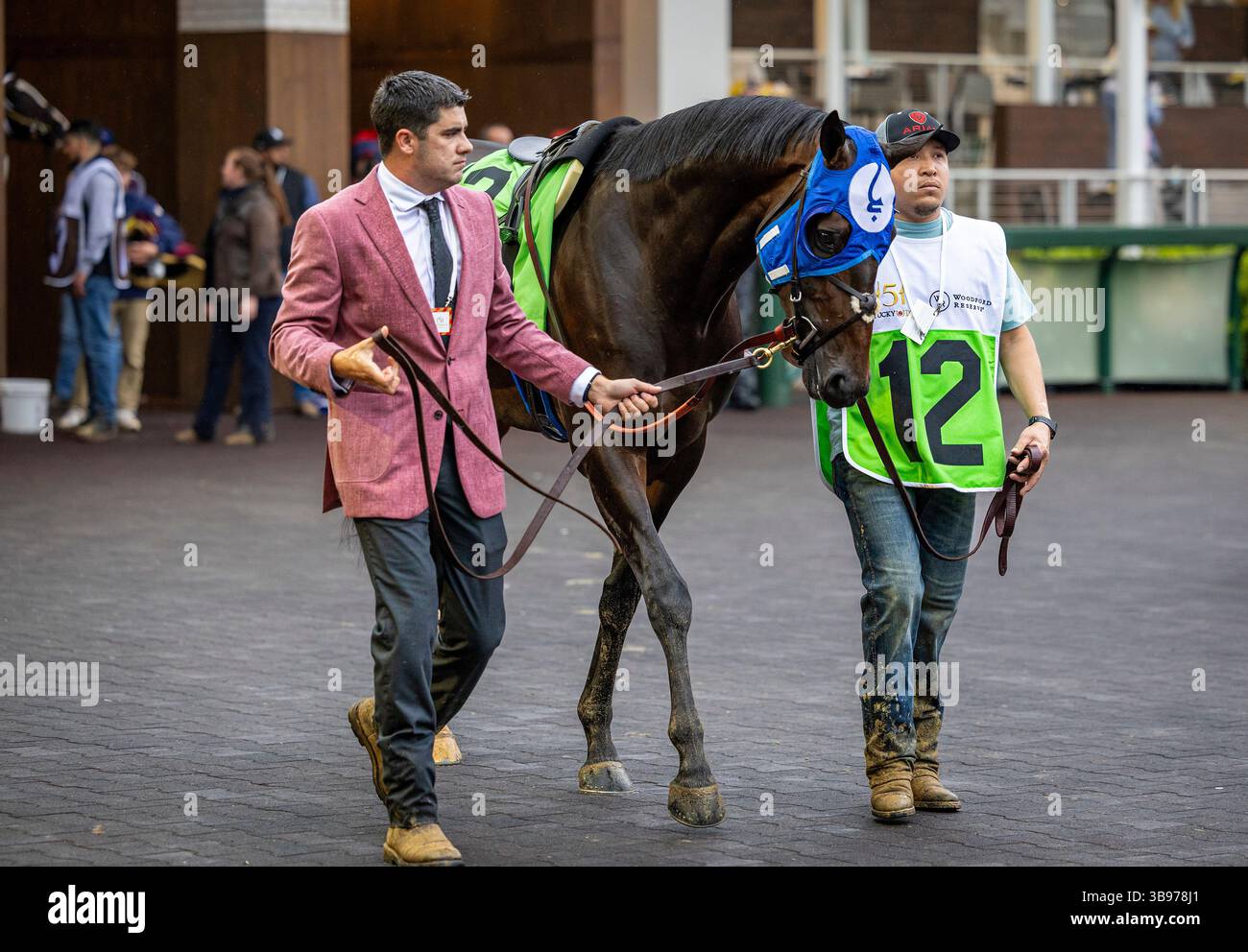 May 3, 2025, Louisville, Ky, USA: East Avenue (12) in the paddock for ...