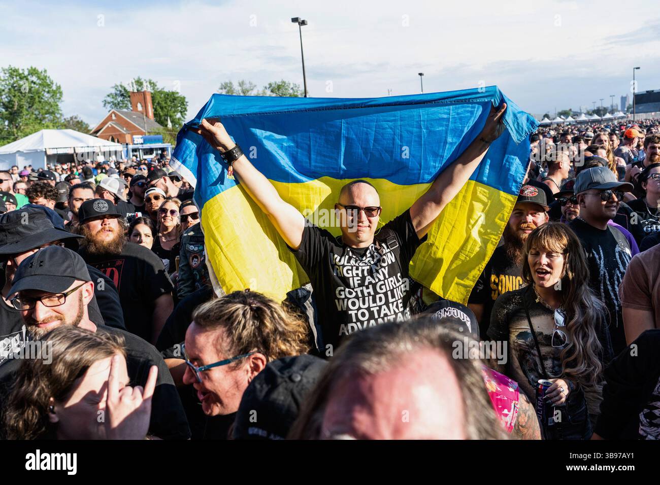 Festivalgoers are seen during Sonic Temple Art and Music Festival on ...