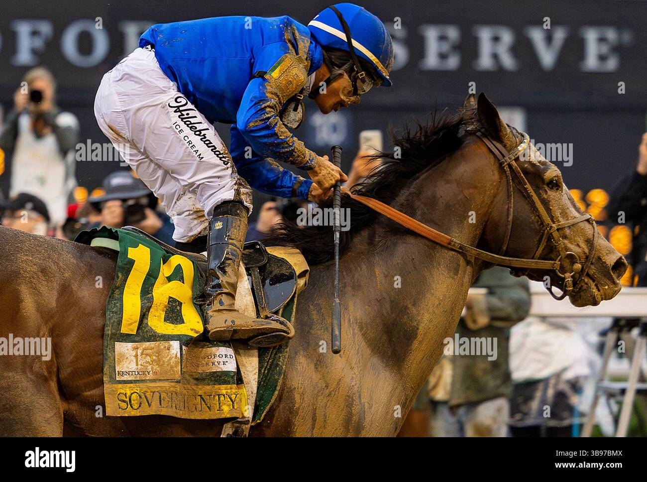 May 3, 2025, Louisville, Ky, USA: Sovereignty (18) ridden by Junior ...