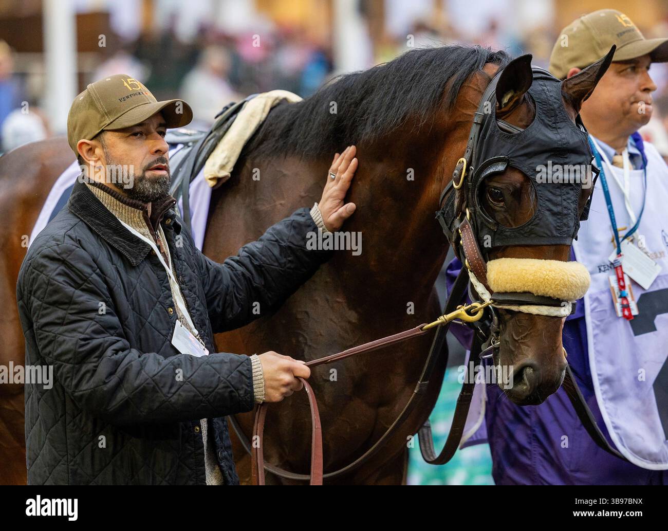 May 3, 2025, Louisville, Ky, USA: Baeza (21) in the paddock for the ...