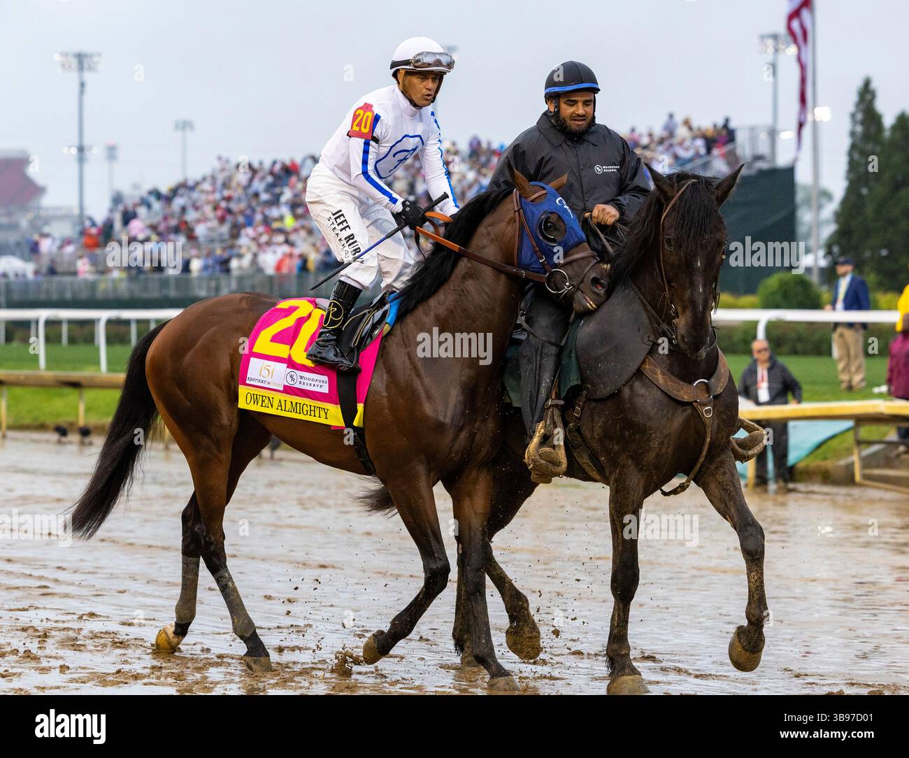 May 3, 2025, Louisville, Ky, USA: Owen Almighty (20), ridden by Javier ...