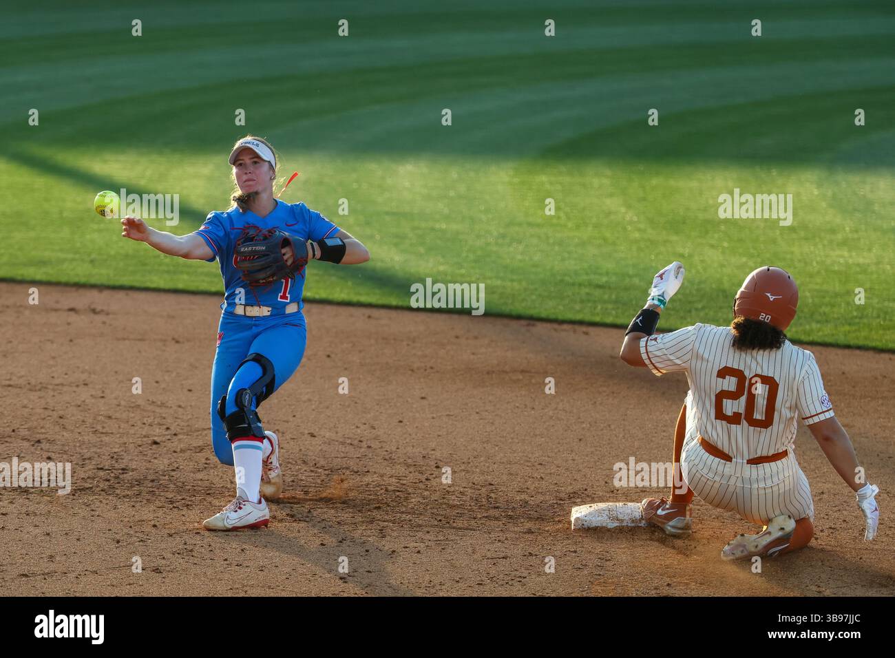 ATHENS, GA - MAY 08: Ole Miss infielder Mackenzie Pickens (1) tries to ...