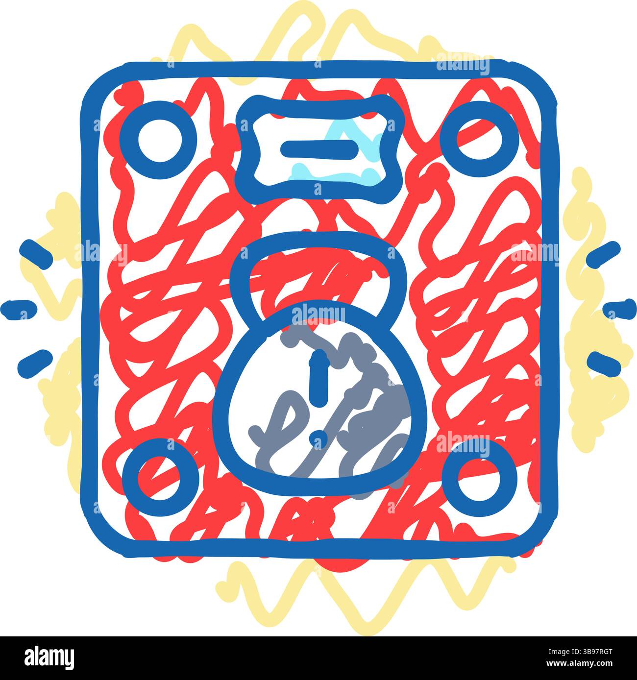 weight gain obesity overweight icon doodle illustration Stock Vector ...