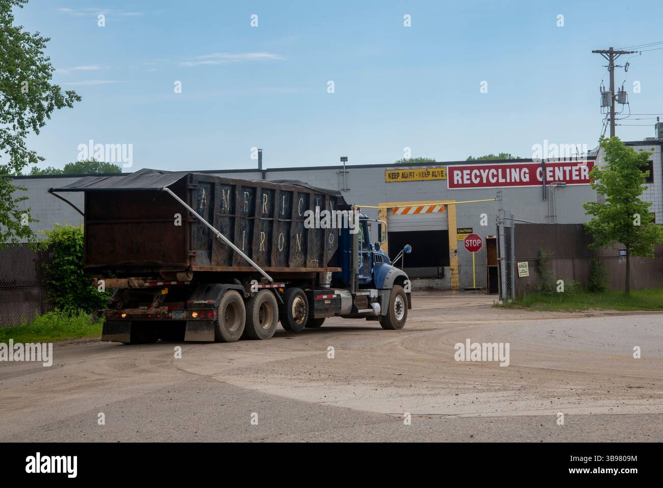 St. Paul, Minnesota. Truck entering the Northern Metal Recycling Center ...