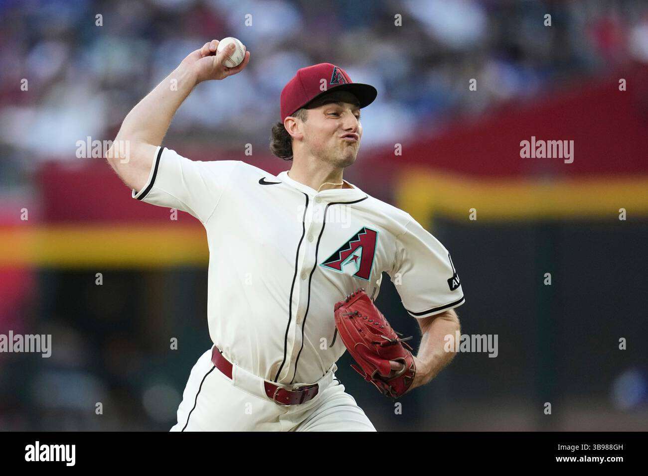 Arizona Diamondbacks starting pitcher Brandon Pfaadt throws against the ...