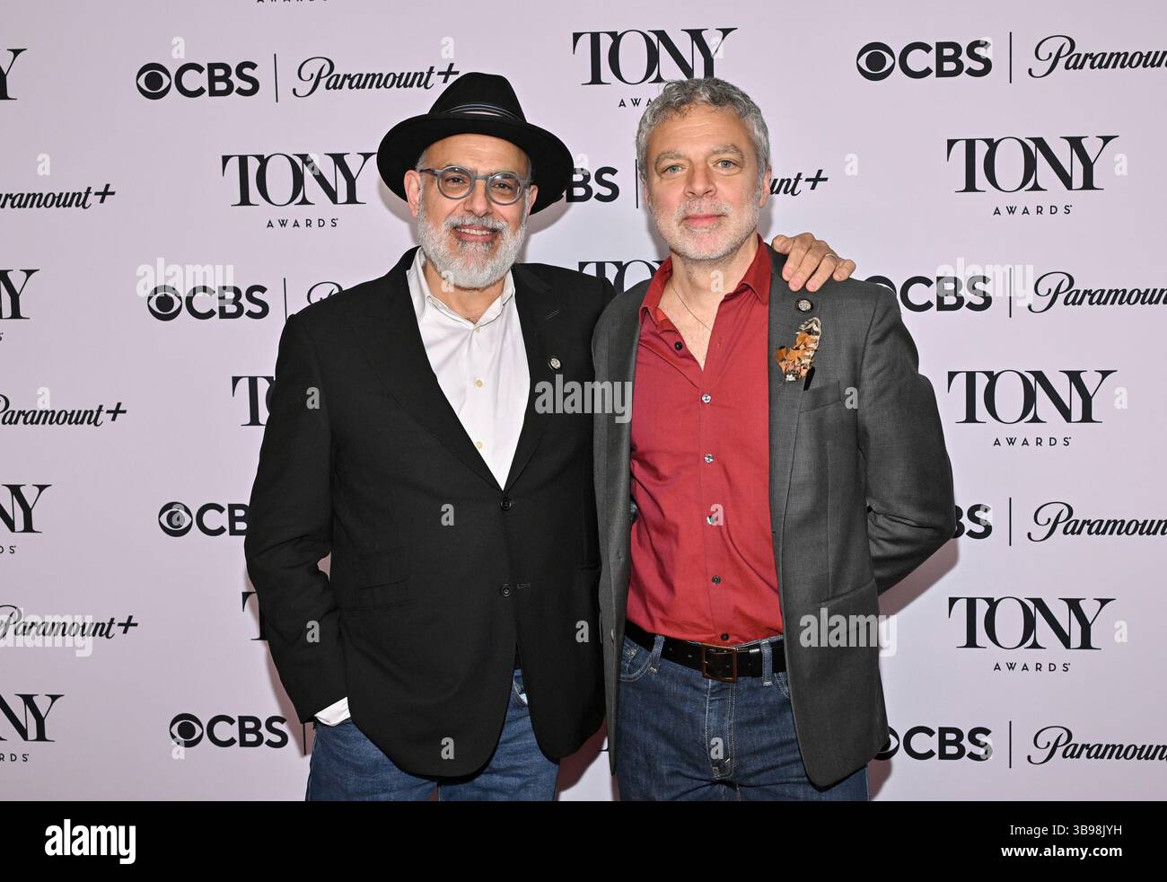David Yazbek, left, and Erik Della Penna attend the 78th Annual Tony ...