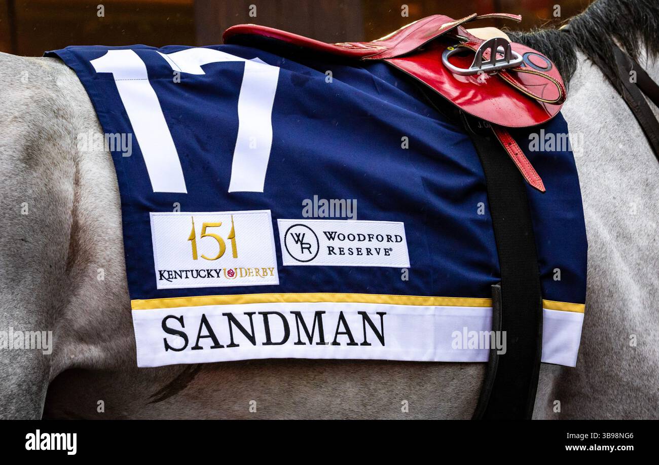 May 3, 2025, Louisville, Ky, USA: Sandman (17) in the paddock for the ...