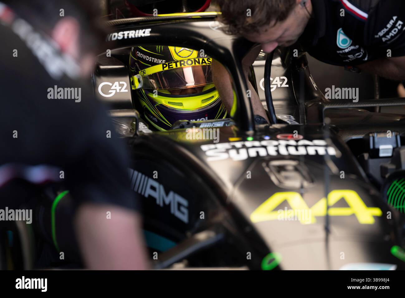 May 5, 2023, Miami, Florida, United States: Pit crew mechanics with ...