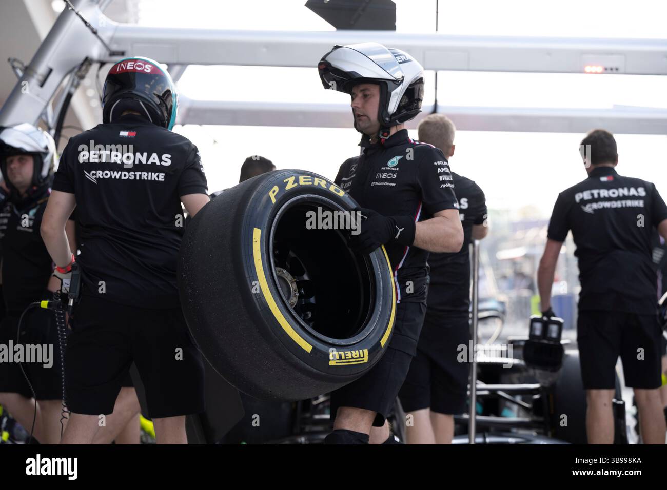 May 5, 2023, Miami, Florida, United States: Pit crew mechanics with ...