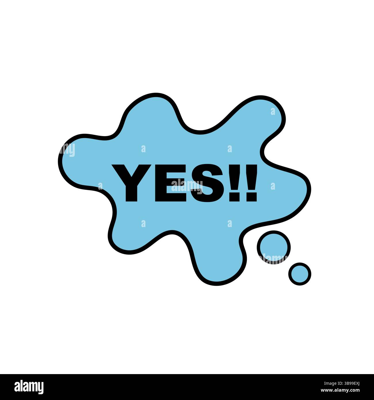 Speech bubble text yes Cut Out Stock Images & Pictures - Alamy