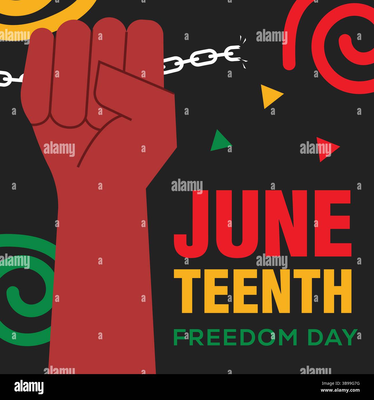 juneteenth freedom day illustration in flat design style Stock Vector ...