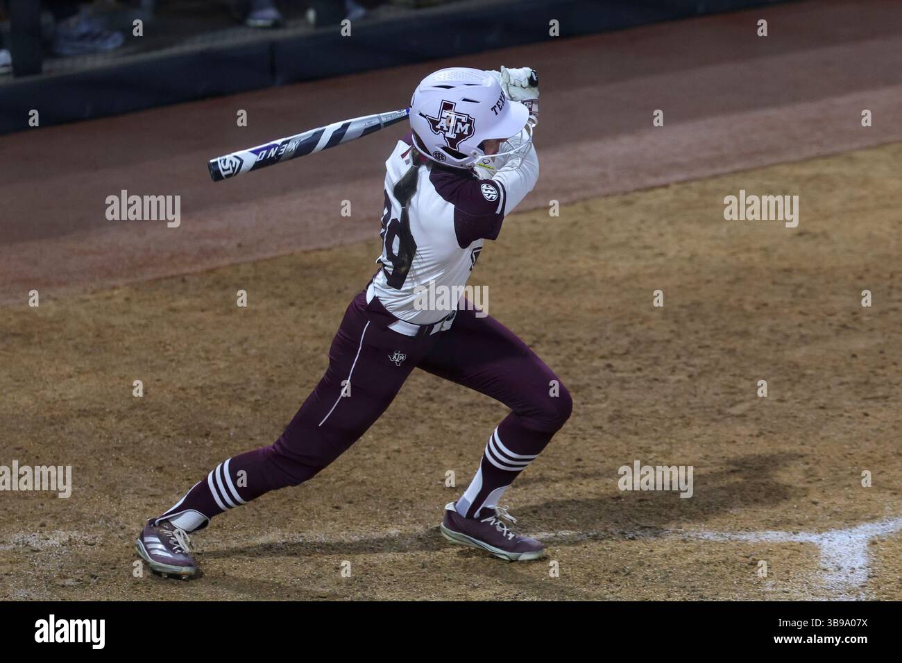 ATHENS, GA - MAY 08: Texas A&M outfielder Kelsey Mathis (99) watches ...