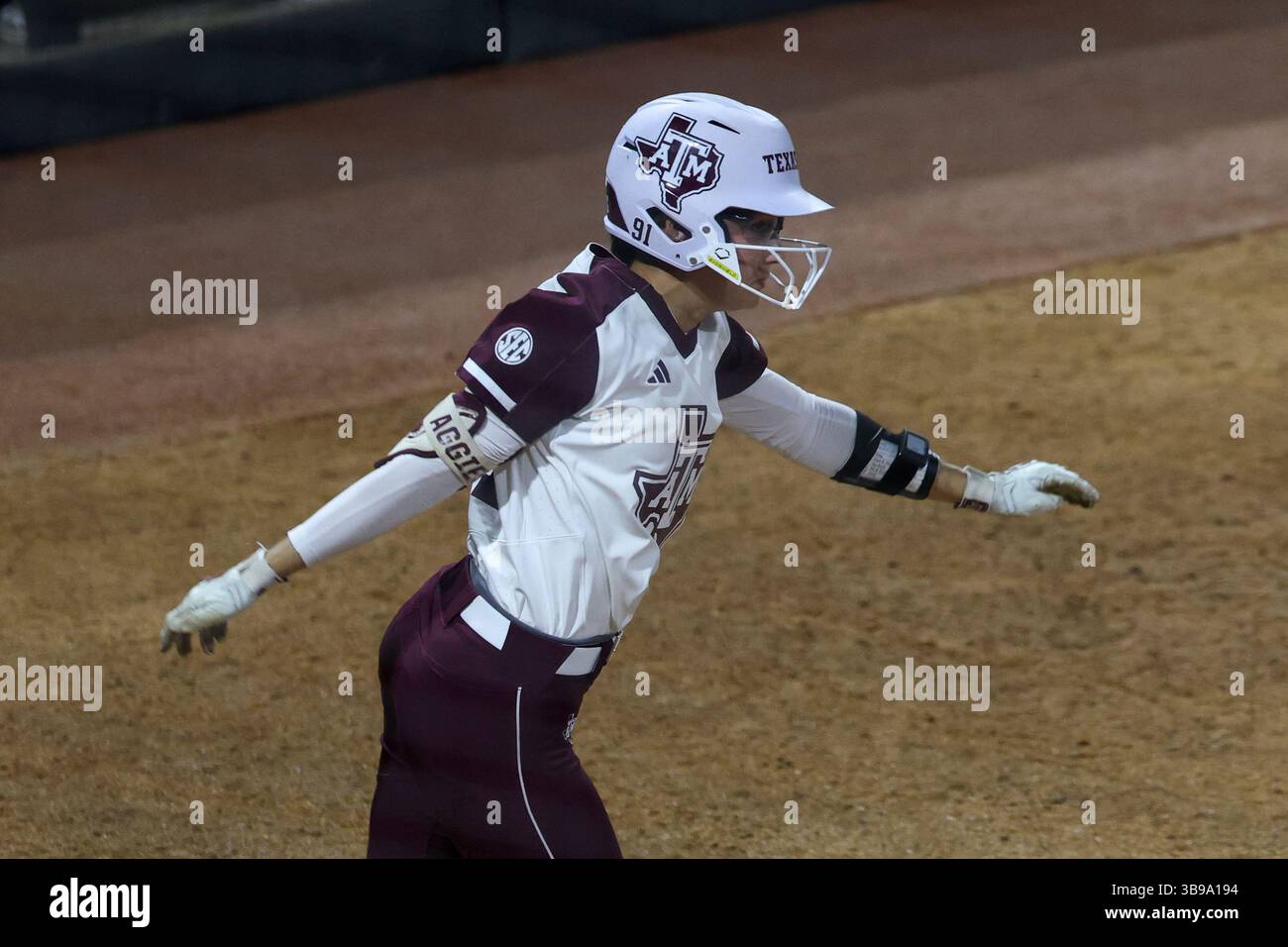 ATHENS, GA - MAY 08: Texas A&M outfielder Kramer Eschete (91) watches ...