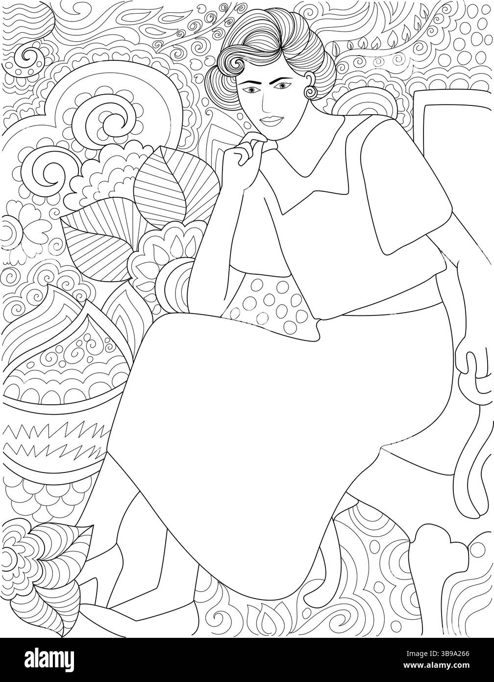 Vintage art deco era pattern design Stock Vector Images - Alamy