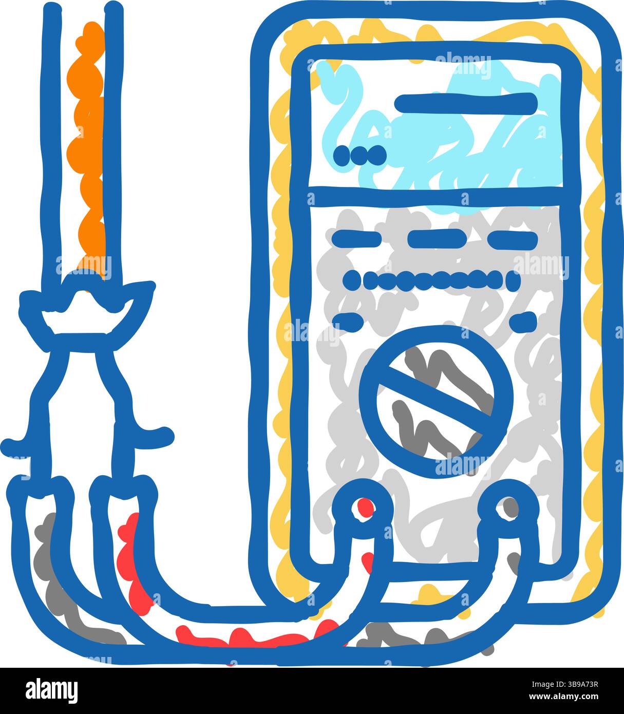 insulation check audit energy icon doodle illustration Stock Vector ...